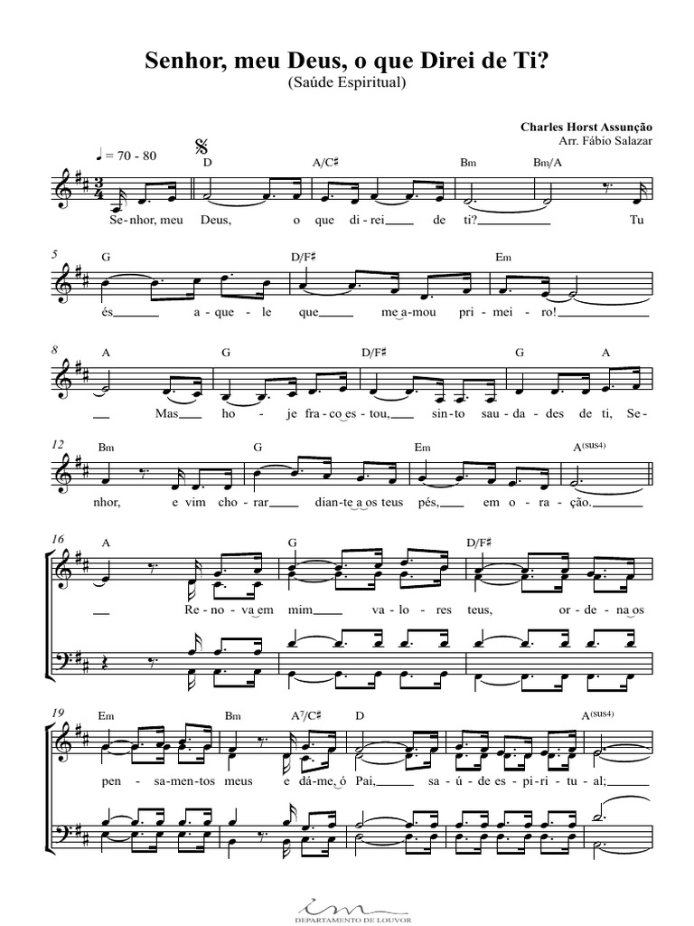 Flauta - Senhor, Meu Deus, o Que Direi de Ti - Coro | PDF