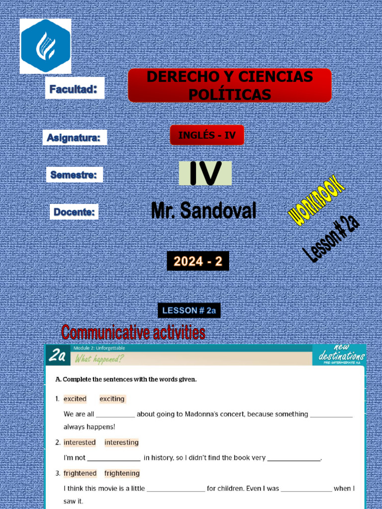 ING IV WORKBOOK 2a 2024 2 | PDF