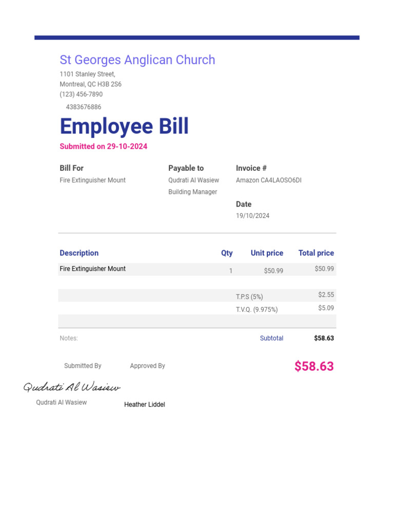 Bill - Qudrati - Fire Extinguisher | PDF | Invoice | Taxation