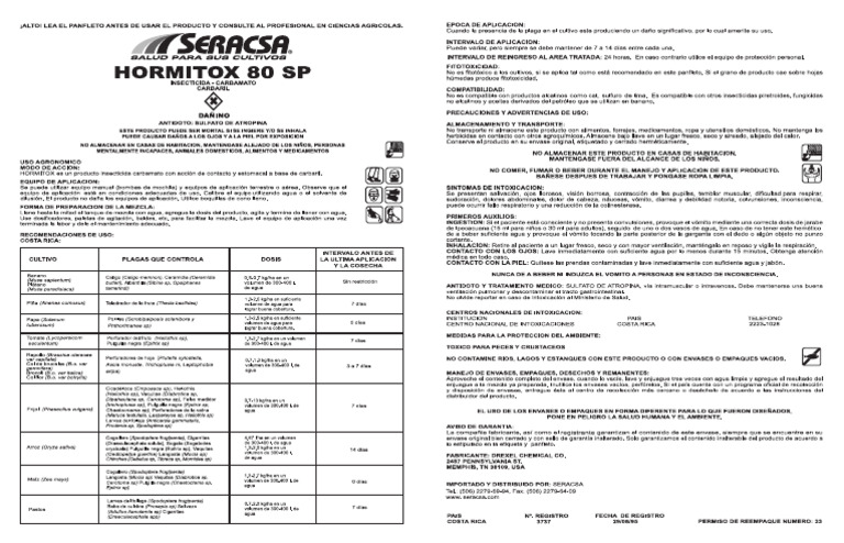 Hormitox 80 SP | PDF