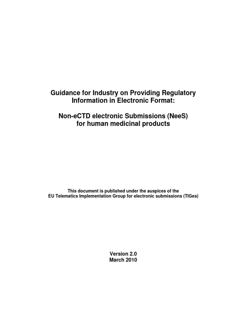 NeeS Electronic Submission Guidance | PDF | Compact Disc | Computer File