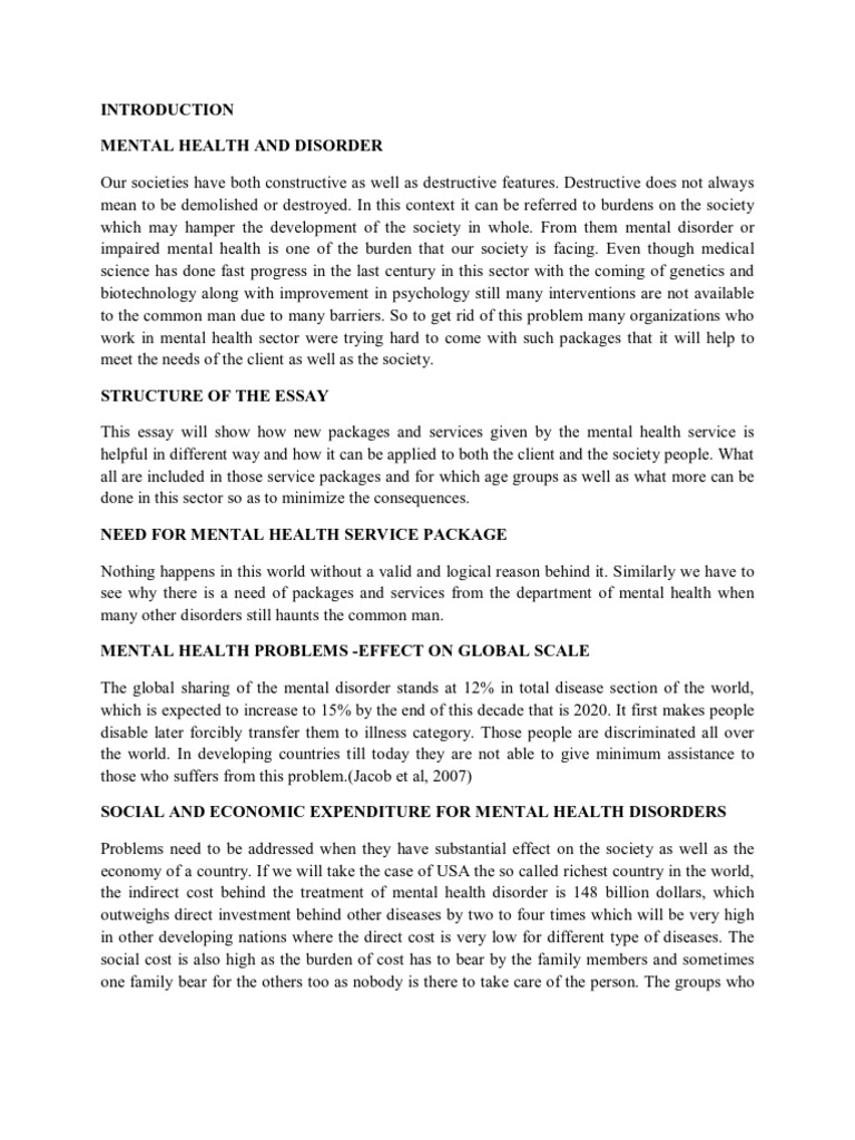 Mental Health Assignment | PDF | Mental Health | Patient