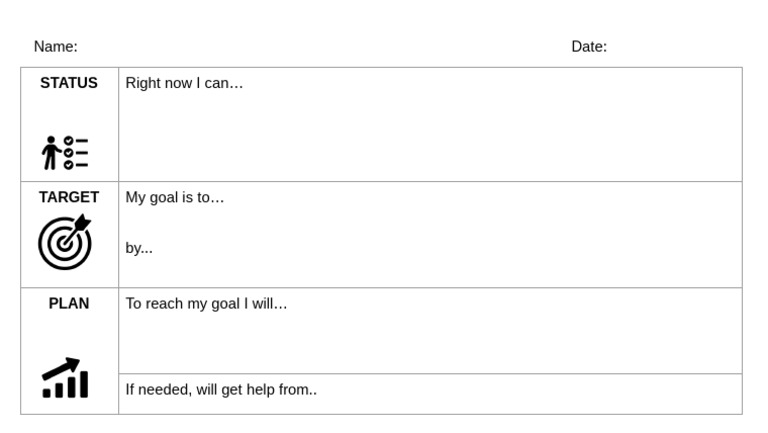 Ass-Status, Target, Plan | PDF | Self-Improvement