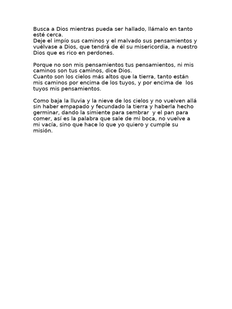 Busca A Dios Mientras Pueda Ser Hallado | PDF