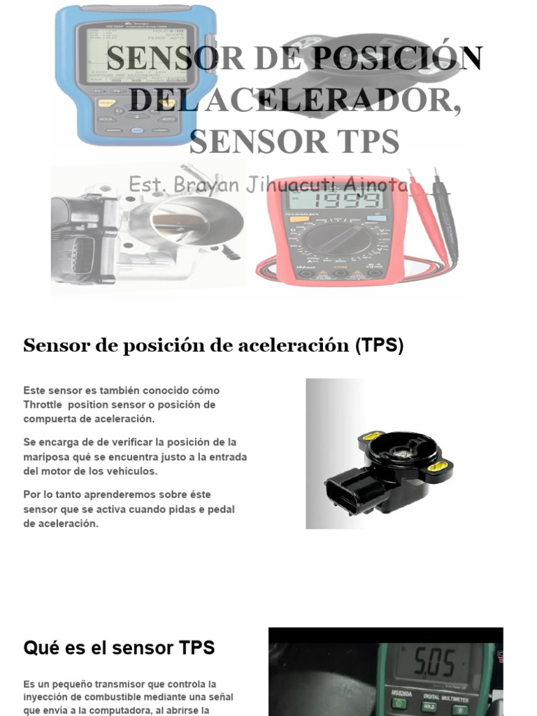 Sensor de Posición Del Acelerador, Sensor TPS | PDF | Sensor | Acelerador