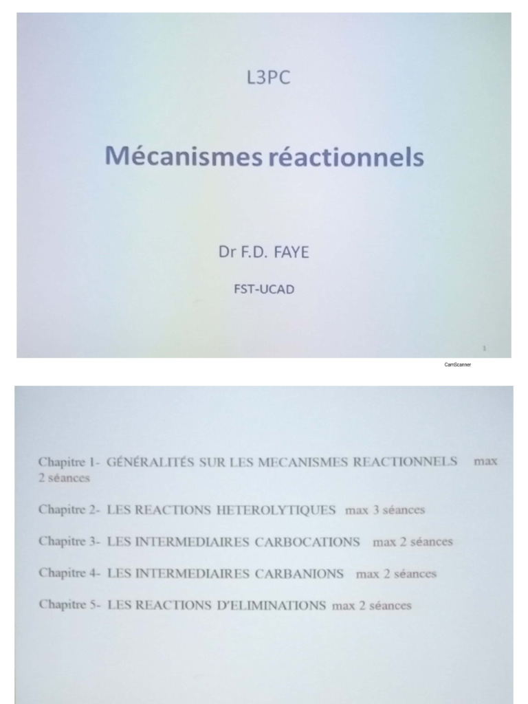 Mécanisme Réactionnels | PDF
