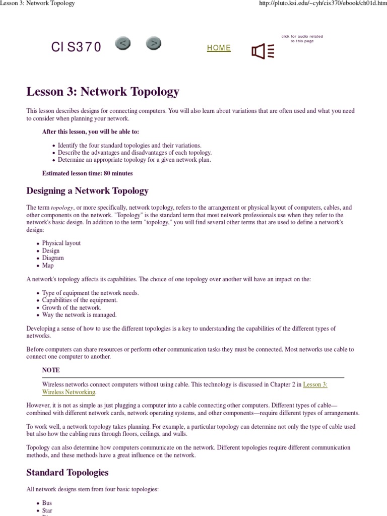 Lesson 3 - Network Topology | PDF | Network Topology | Peer To Peer