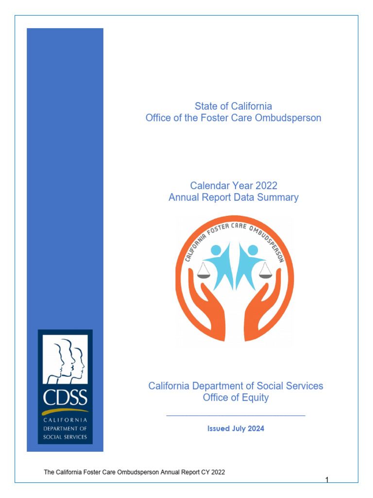 California Foster Care Ombudsperson 2022 Report | PDF | Foster Care ...