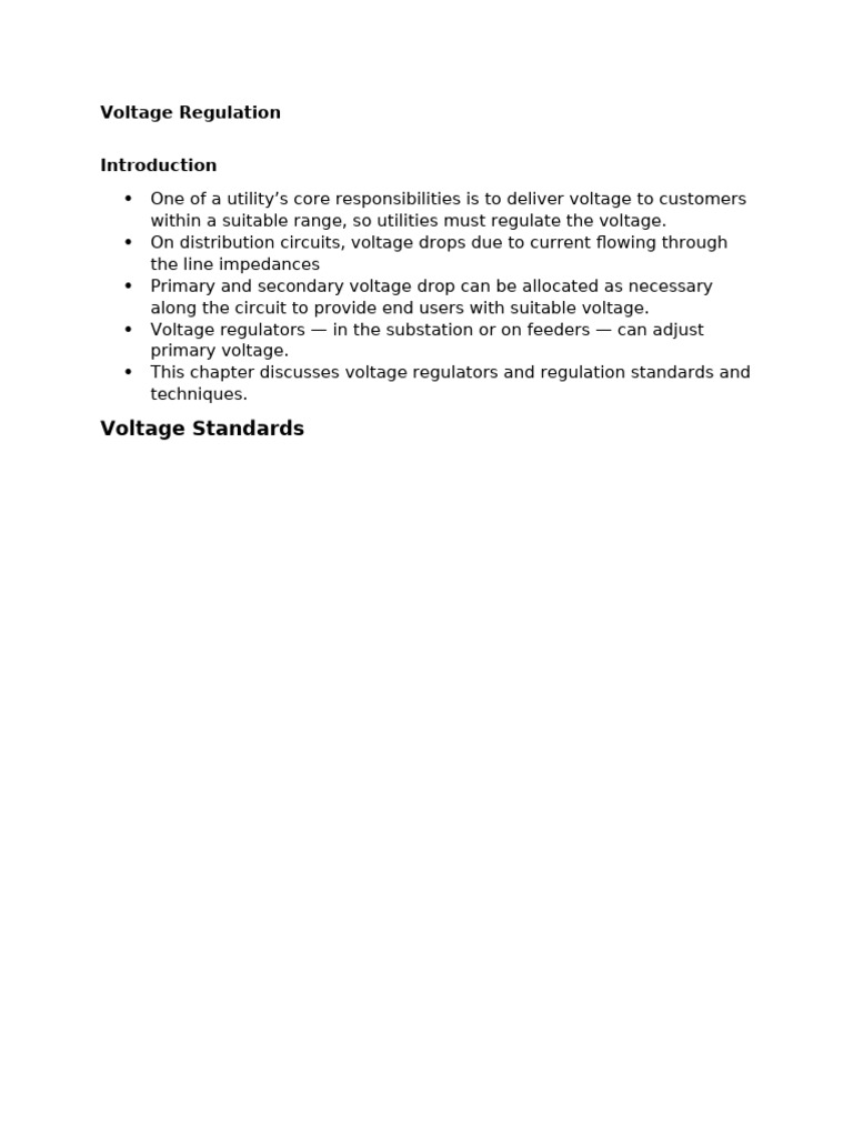 Voltage Regulation | PDF