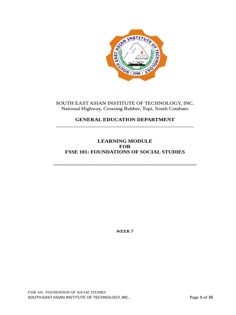 FSSE Midterm Module | PDF | Social Sciences | Science