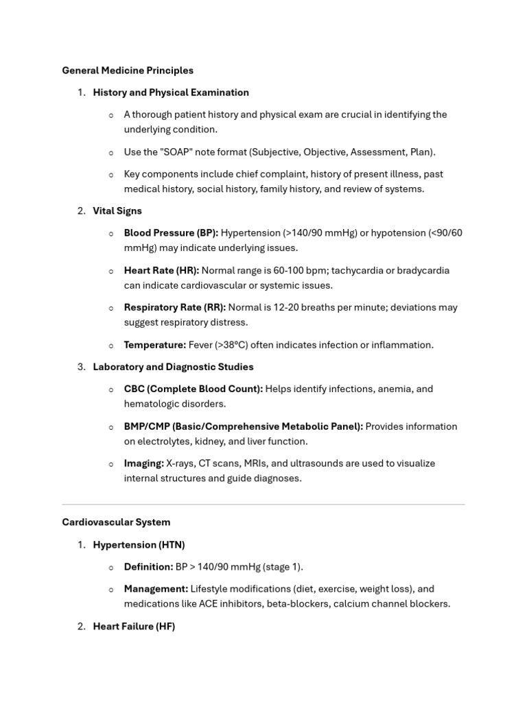 General Medicine Principles | PDF