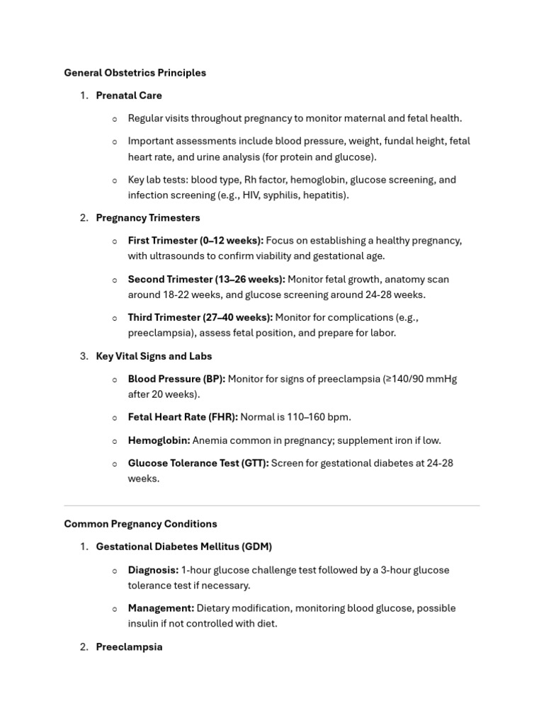 General OB Principles | PDF | Self-Improvement | Wellness