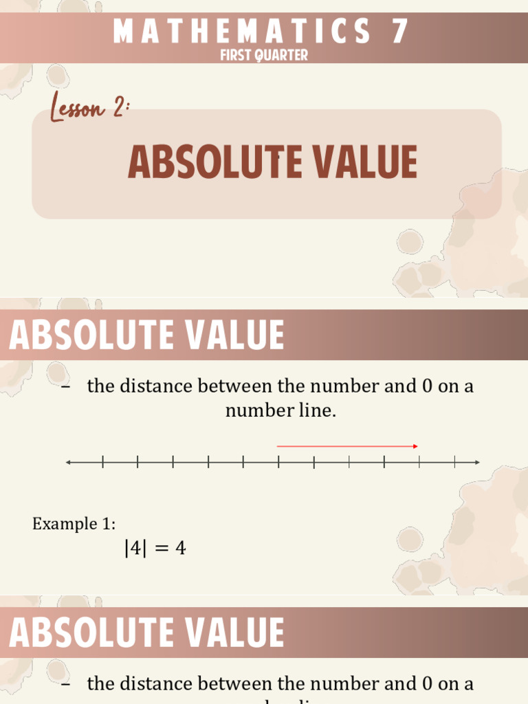 Absolute Value | PDF
