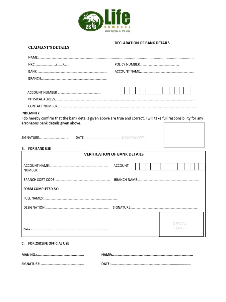 New Bank Declaration Form | PDF | Games & Activities | Computers