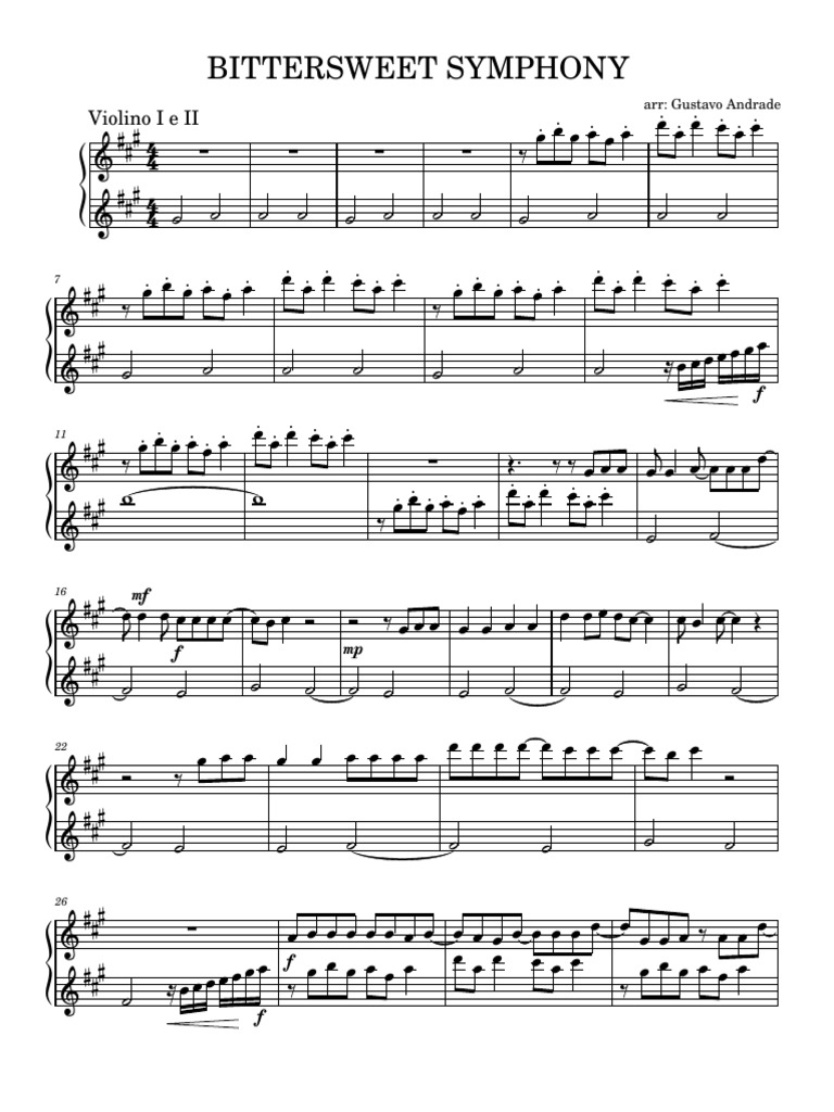 BitterSweet Symphony - Violino I e II | PDF