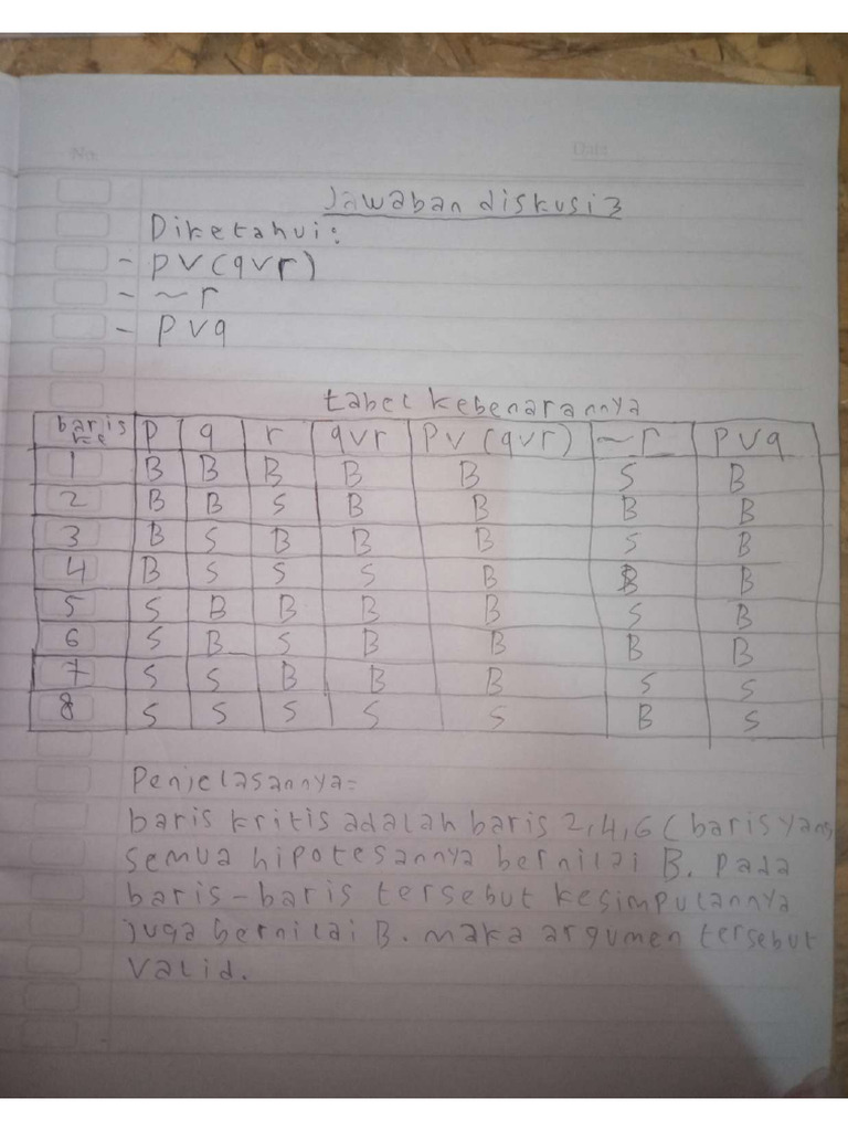 Jawaban Diskusi 3 Pengantar Matematika | PDF