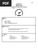 Speed and Velocity Practice Worksheet | PDF