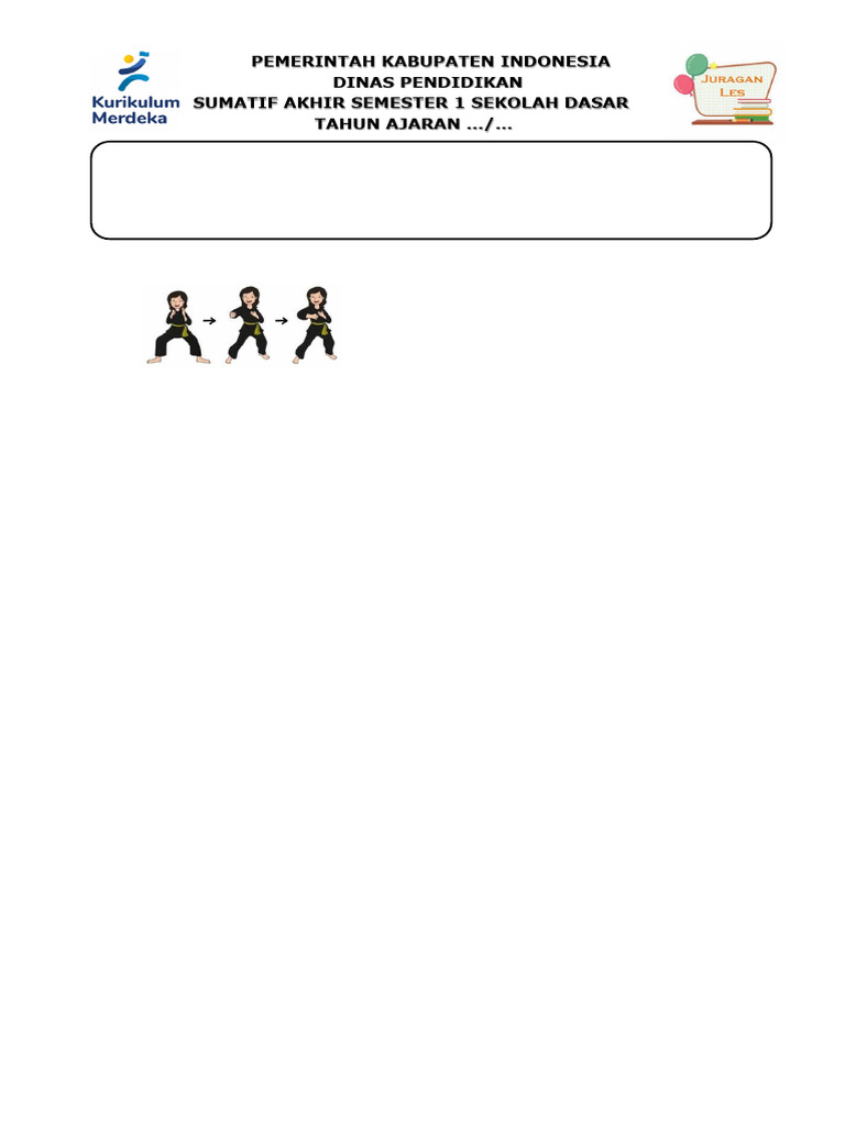 Soal PAS-SAS PJOK Kelas 6 Semester 1 Kurikulum Merdeka | PDF
