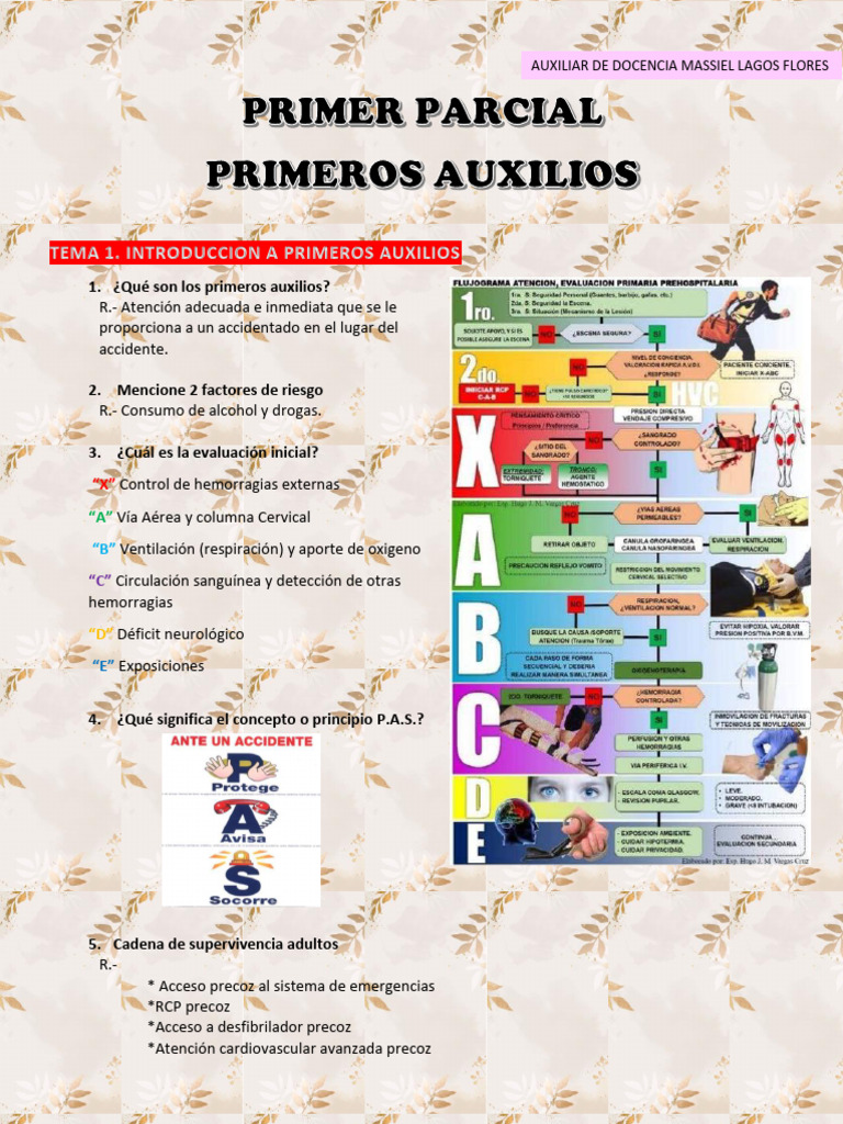 Banco de Preguntas 1er Parcial | PDF | Inyección (medicina) | Primeros auxilios