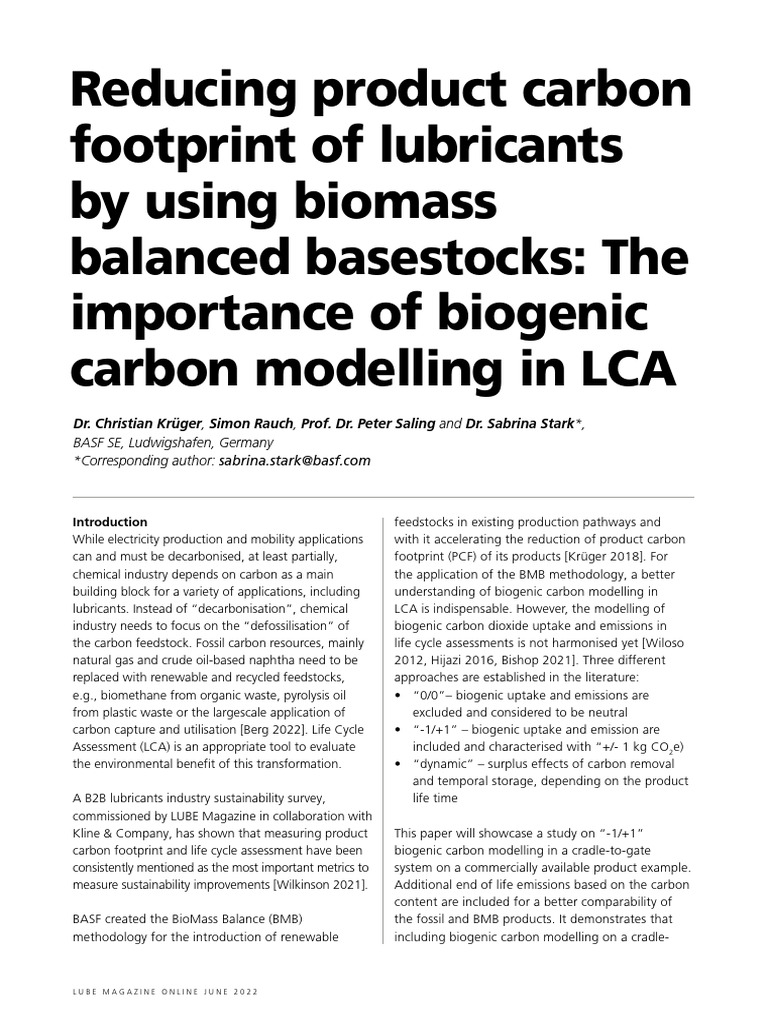 Basf Web Only Article June22 G | PDF | Life Cycle Assessment | Carbon Dioxide