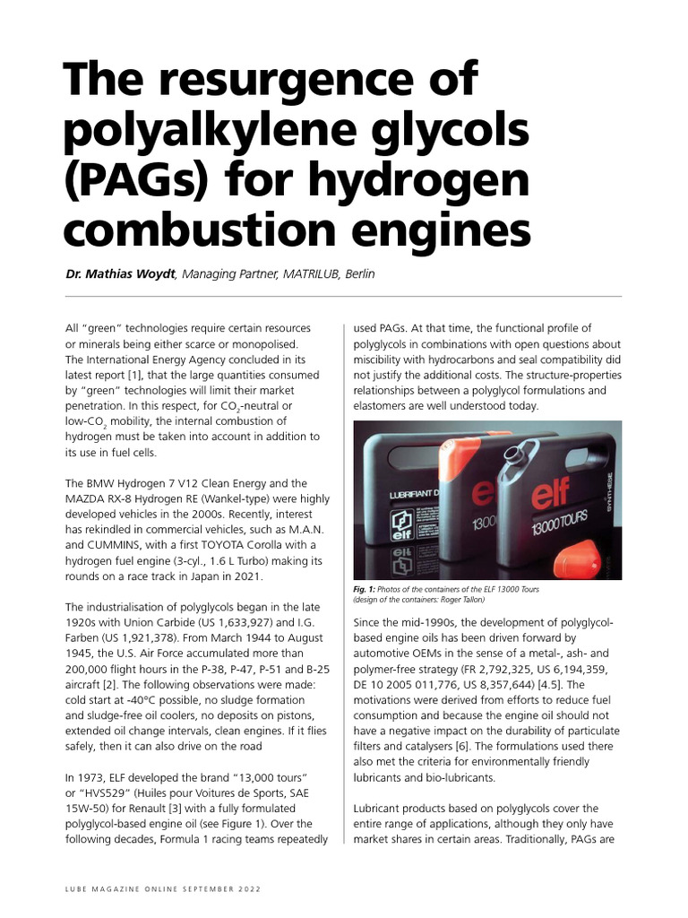 Resurgence of Polyalkylene WEB ONLY Article Sept22b | PDF | Motor Oil ...