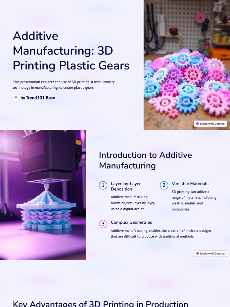 Additive Manufacturing 3D Printing Plastic Gears | PDF | 3 D Printing ...