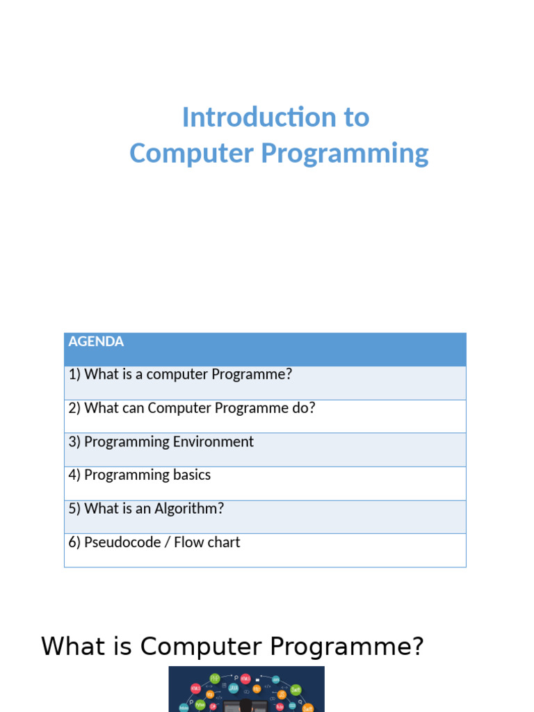 Introduction To Programming Concepts Pdf Computer Programming 3483
