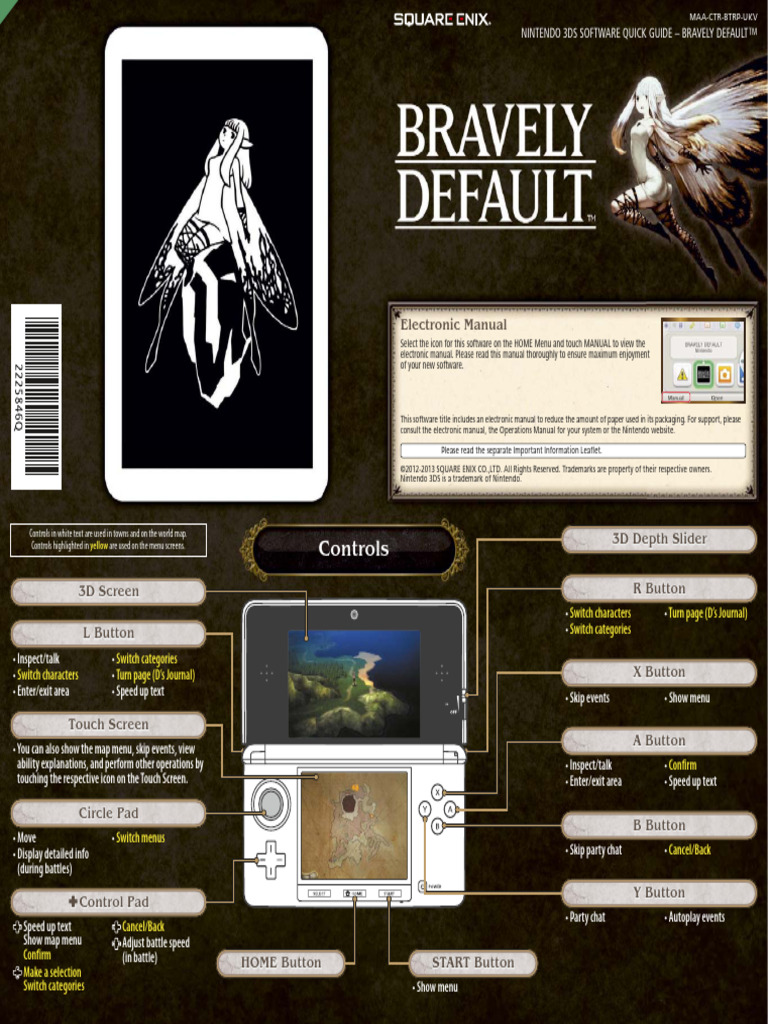 QuickStartGuide 3DS BravelyDefault en | PDF