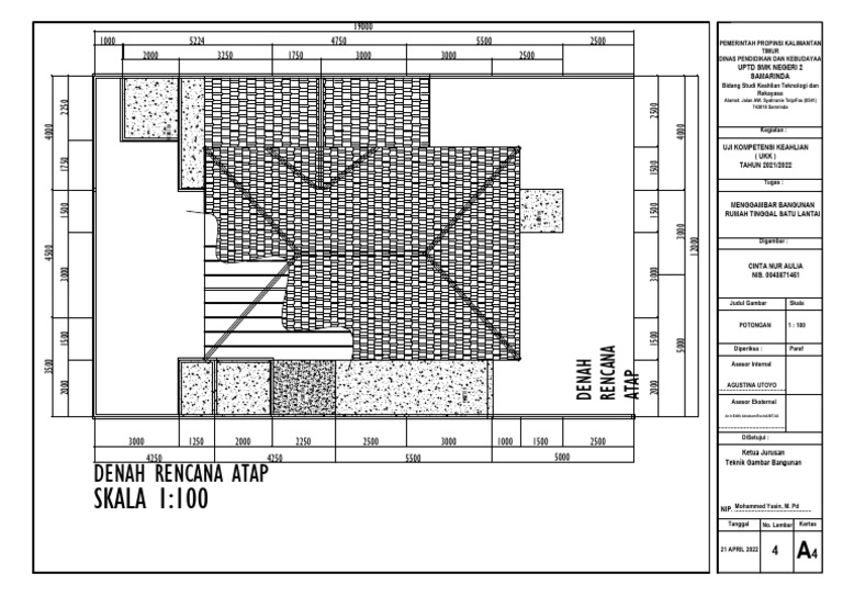 Denah Rencana Atap Adit | PDF