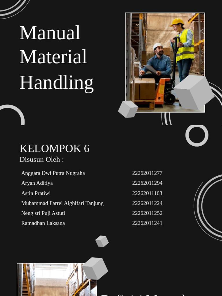 Ergonomika Manual Material Handling | PDF