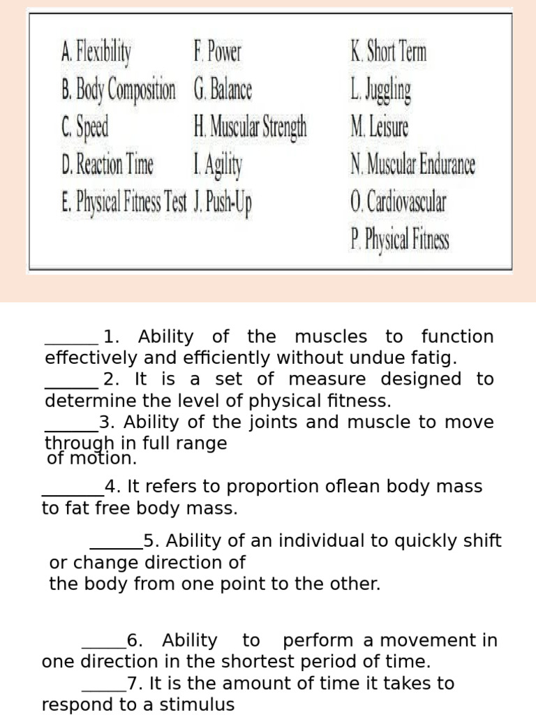 Key Components of Physical Fitness | PDF | Career & Growth