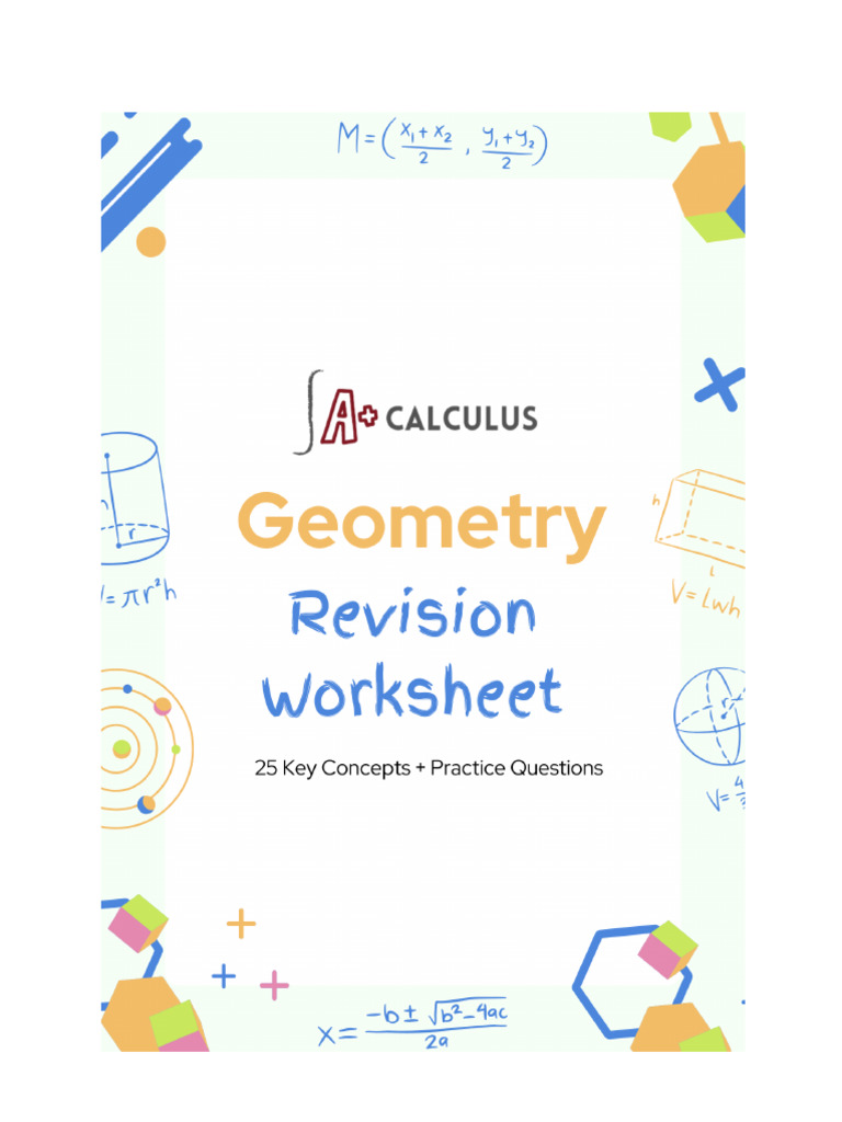 Geometry Revision Worksheet | PDF | Area | Triangle