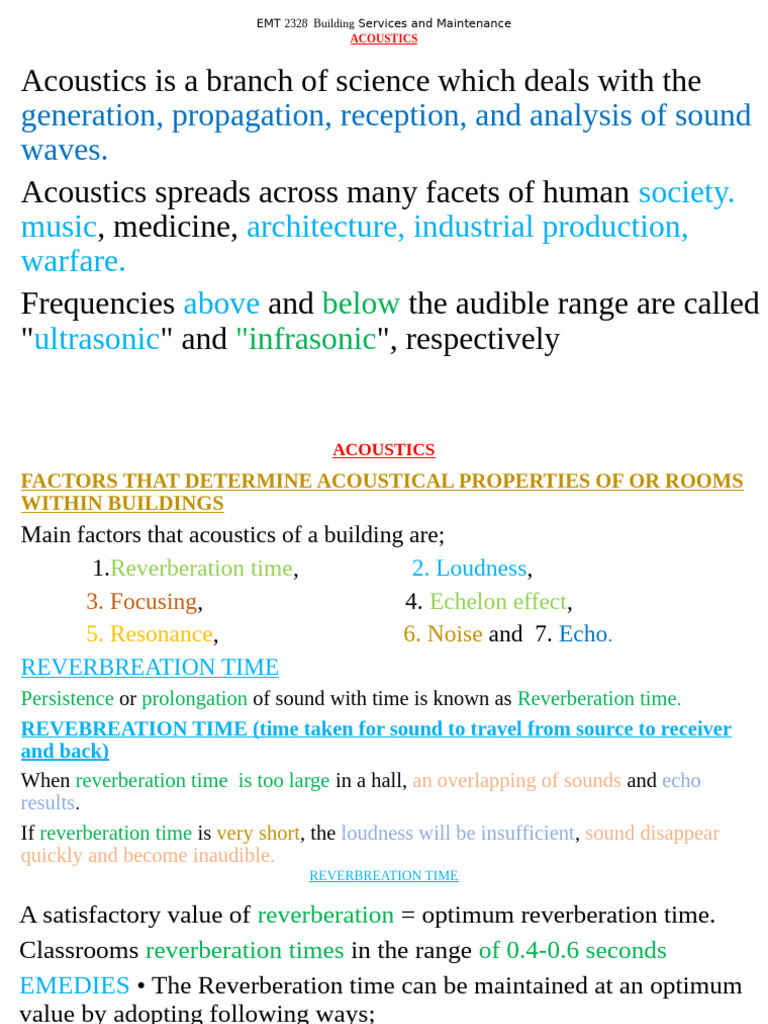 Acoustics | PDF | Acoustics | Sound