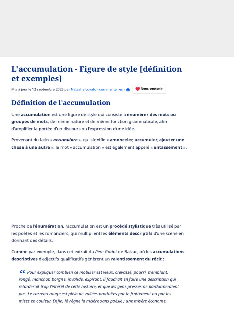 Accumulation : définition et exemples | PDF