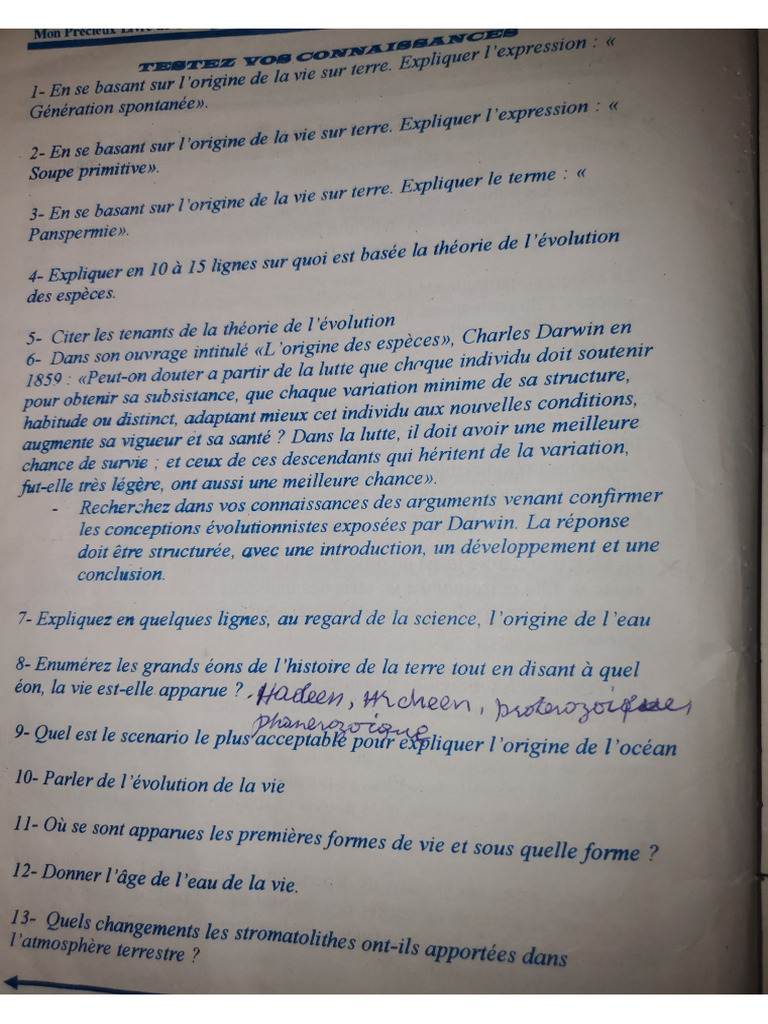Devoir Géologie Pour SVT - SMP-SES (8jours) | PDF