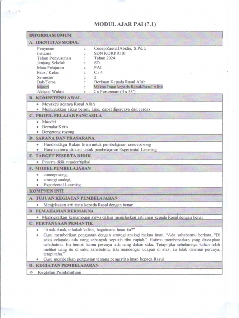 Modul Ajar | PDF