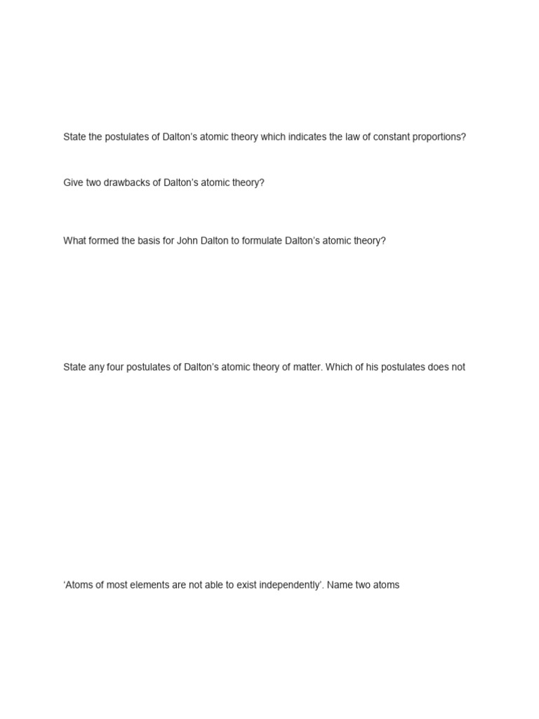 Short Answer Type Pdf Chemical Compounds Molecules