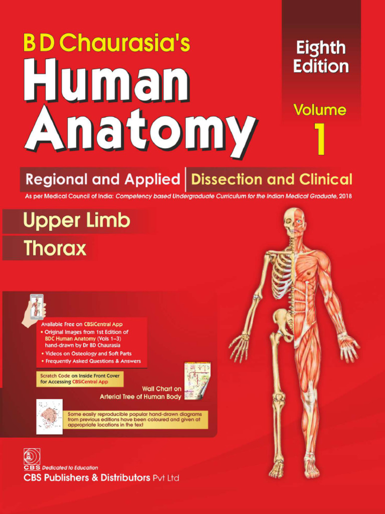BD Chaurasia's Human Anatomy Volume 1 (8th Edition) | PDF | Hand | Arm