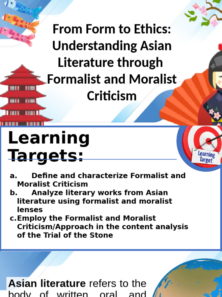 Formalist and Moralist Criticism | PDF