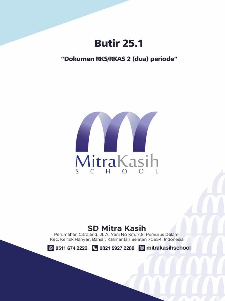 Rencana Kerja SD Mitra Kasih 2022-2026 | PDF