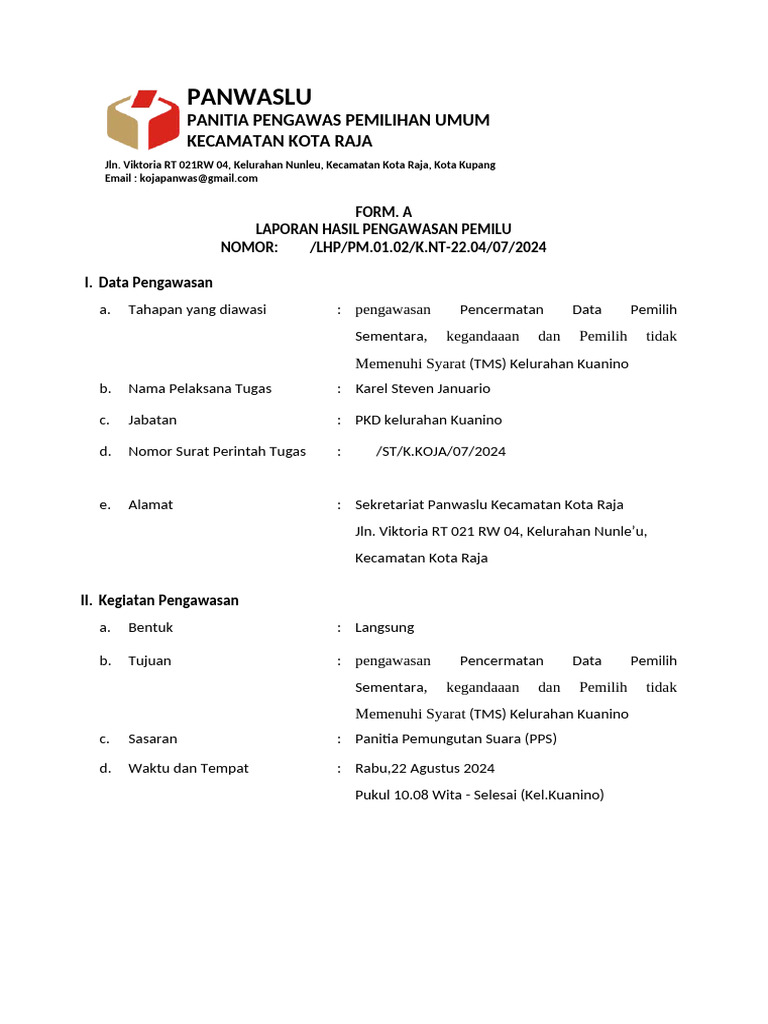 From Pengawasa Pencermatan Dps | PDF