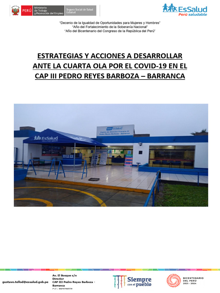 Estrategias COVID-19 en CAP III Barranca | PDF | Hospital | Salud pública