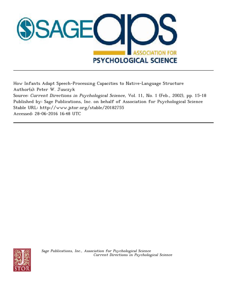 2.jusczyk 2016-How Infants Adapt Speech-Processing Capacities To Native ...