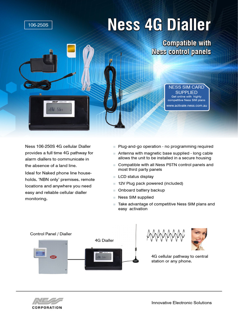 Ness_106-250_4G_brochure | PDF | 4 G | Telephone