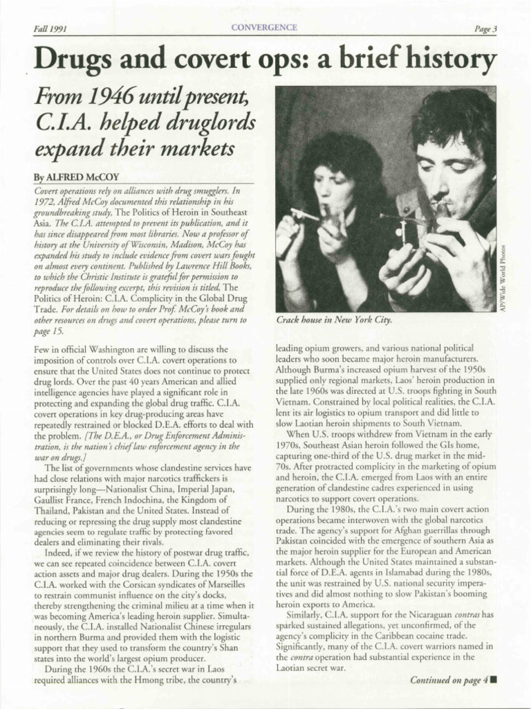 Drugs & Covert Ops - A Brief History, by Alfred McCoy (Christic ...