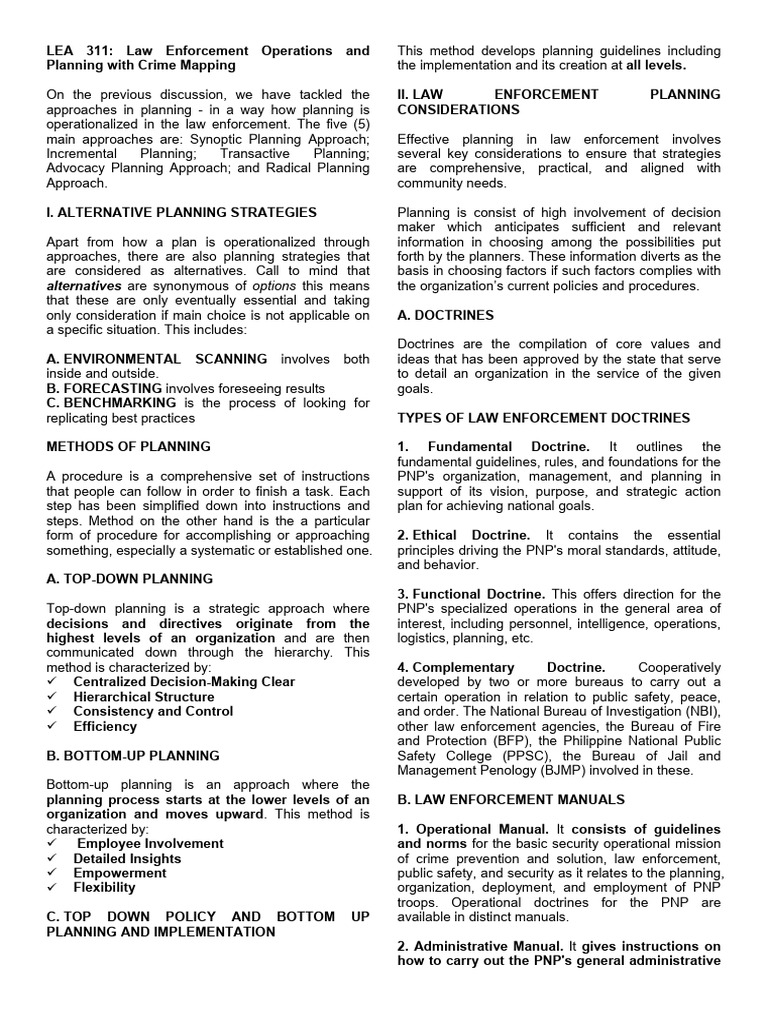 Lea 311 Midterm Handout P1 | PDF | Classified Information | Police