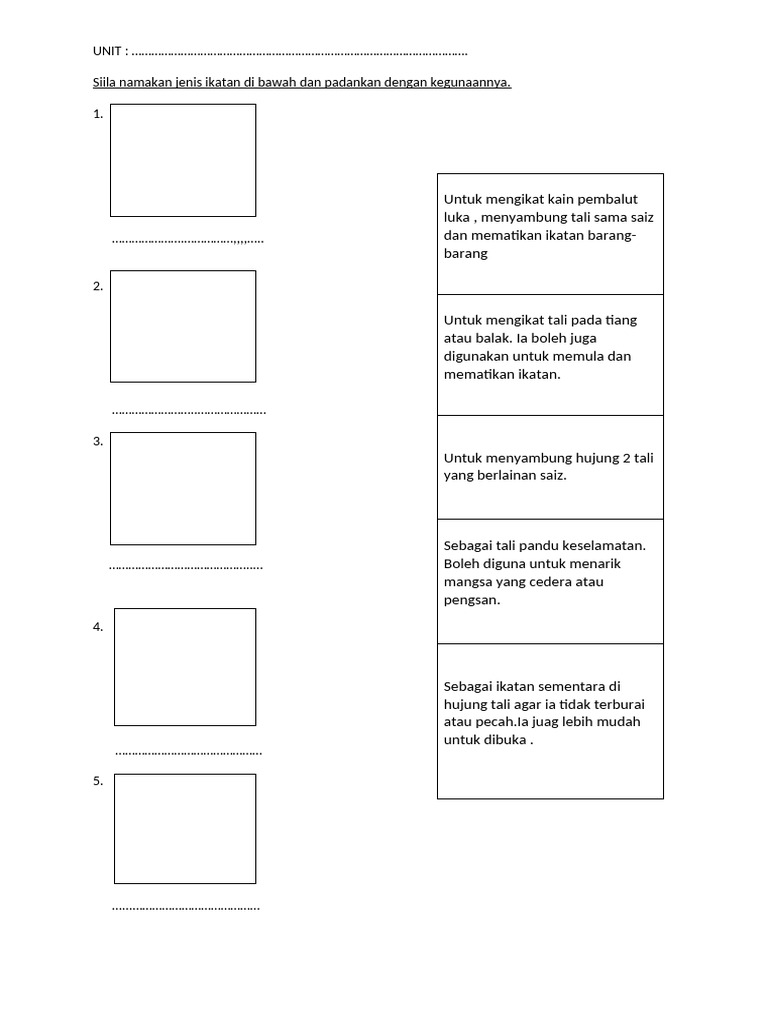 LEMBARAN Kerja Jenis Ikatan | PDF
