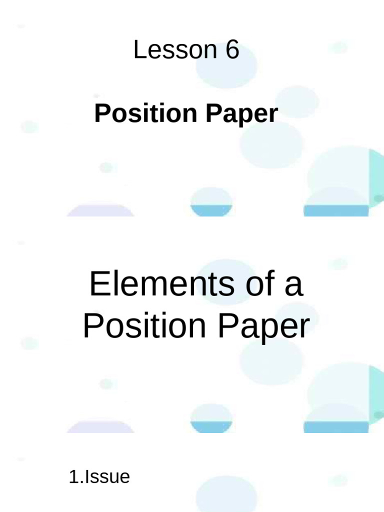 Position Paper | PDF | Argument | Logic