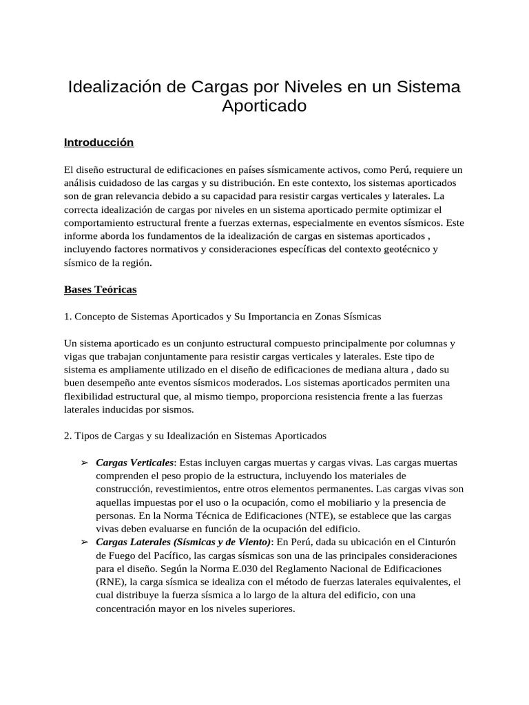 Estructuras y Cargas | PDF | edificio | Ingeniería Sísmica