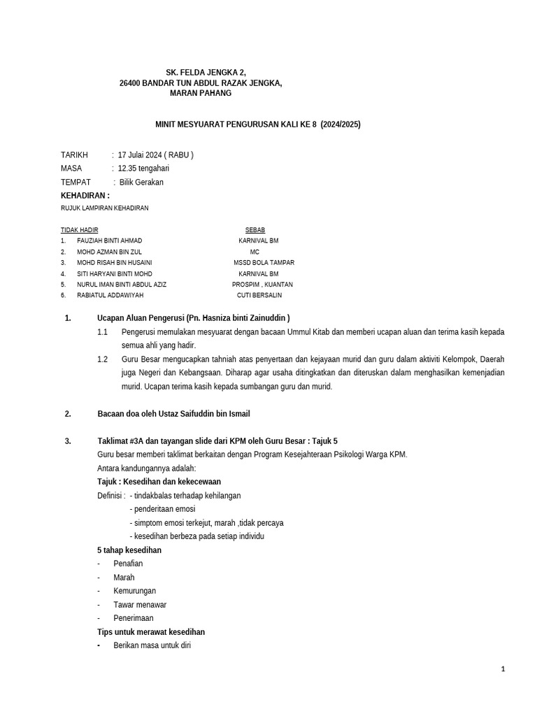 Minit Mesy Guru Bilangan 8 2024 | PDF